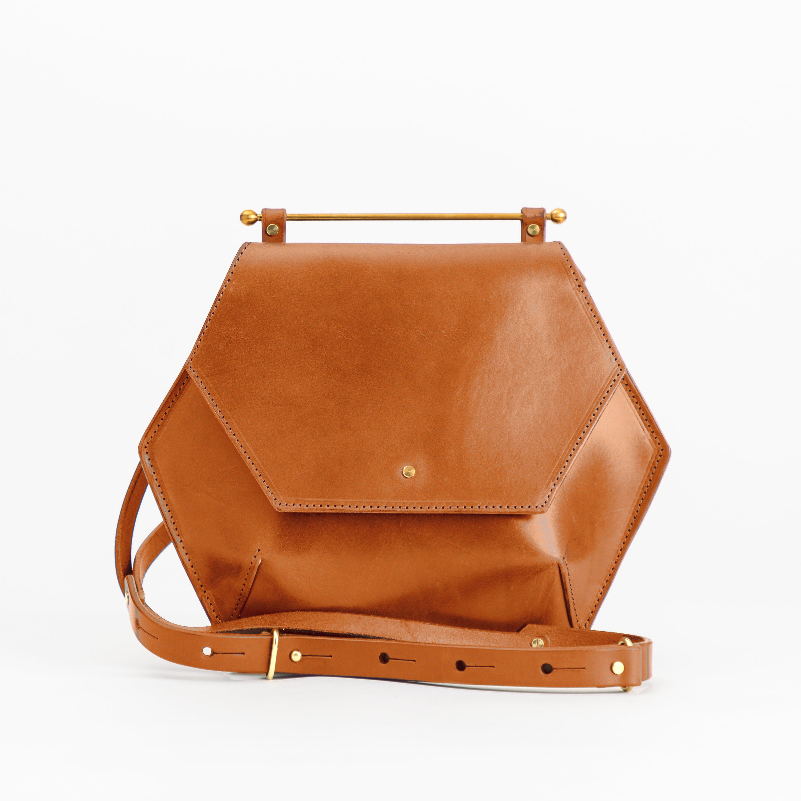 Honeycomb Bag | Hazelnut | Full Grain Leather | Handmade | Heritage Luxury