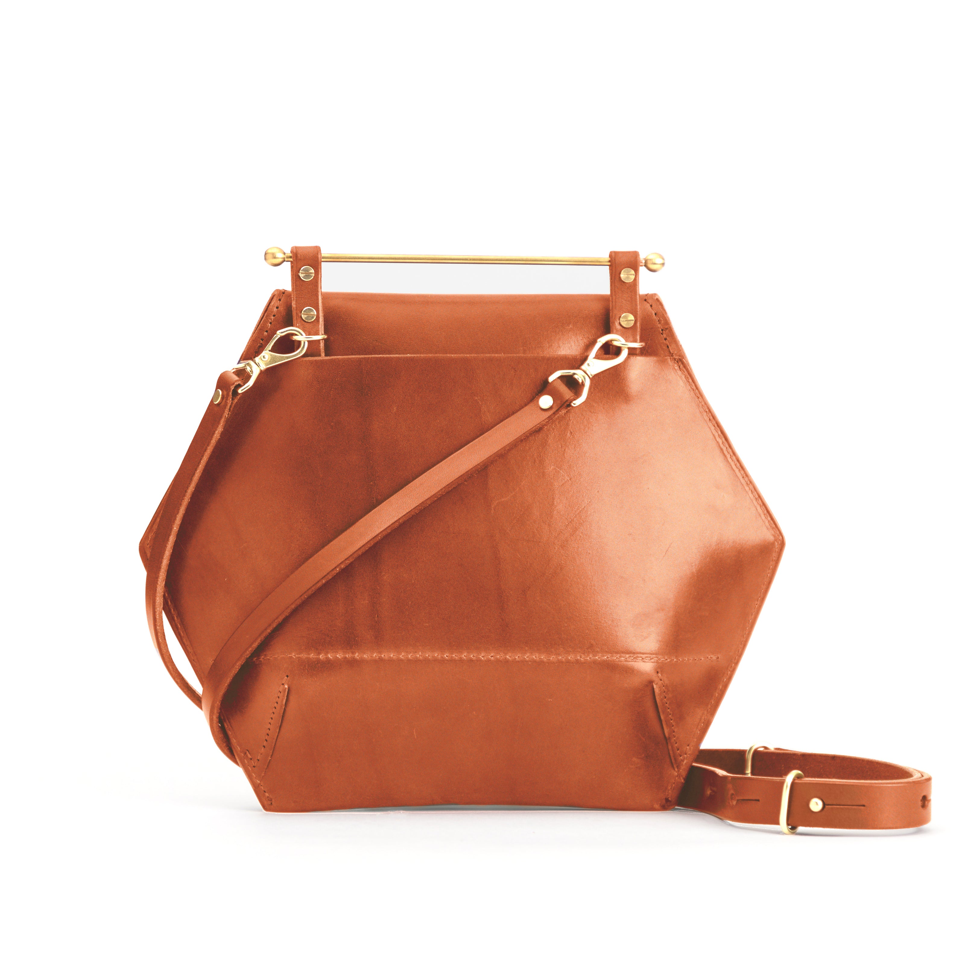 Honeycomb Bag | Hazelnut | Full Grain Leather | Handmade | Heritage Luxury
